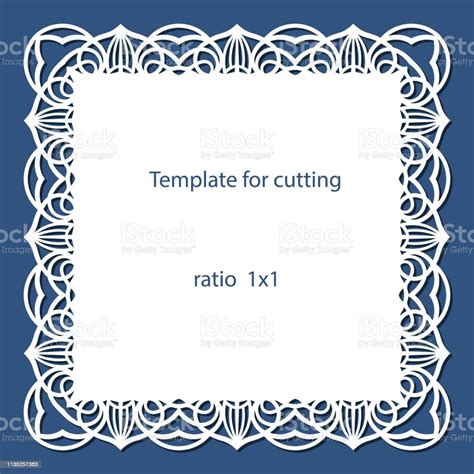 오픈 워크 테두리가 있는 인사말 카드 케이크 아래에 종이 절단 결혼식 초대장 장식 판은 레이저 컷 벡터 일러스트입니다 0명에 대한 스톡 벡터 아트 및 기타 이미지 Istock