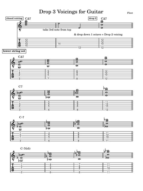 Drop 3 Voicings For Guitar Pdf