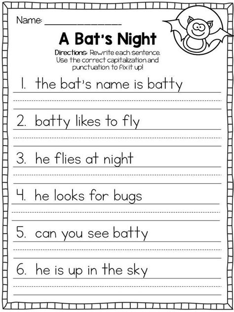 Rewrite Sentences Using Capital Letters