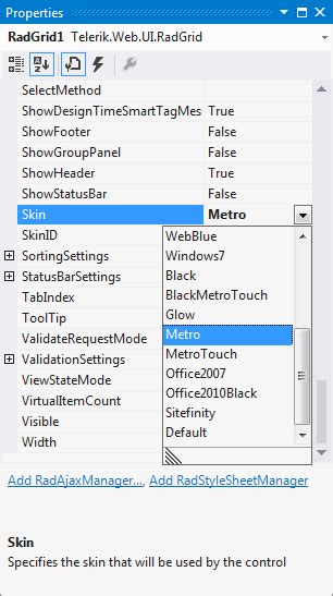 Telerik Web Forms Controlling The Appearance Overview Telerik Ui For