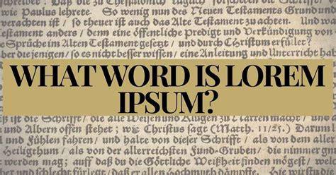 What Word Is Lorem Ipsum Lipsum Hub