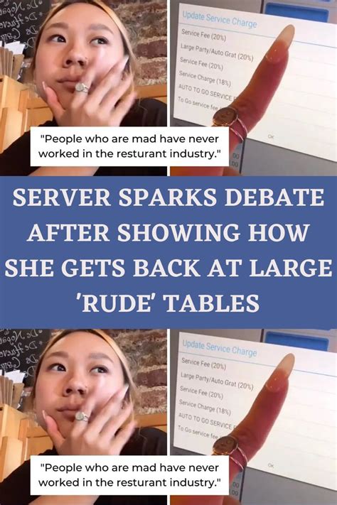 Server Sparks Debate After Showing How She Gets Back At Large Rude Tables Artofit