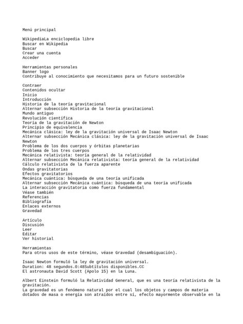 Gravedad Pdf Gravedad Fuerza