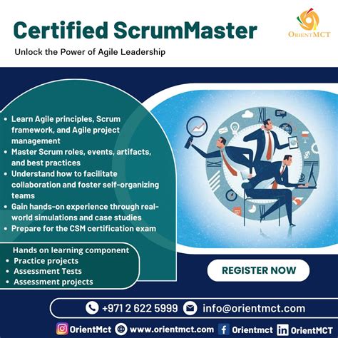 Certifiedscrummaster Scrummaster Agileleadership Scrumtraining… Orientmct