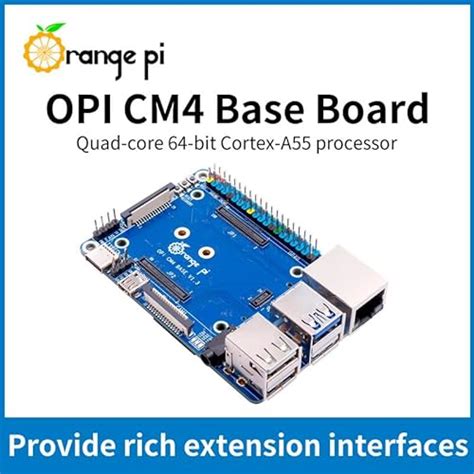 orange pi cm4 base board compute module 4 base board with 40 pin gpio interface m 2 m key