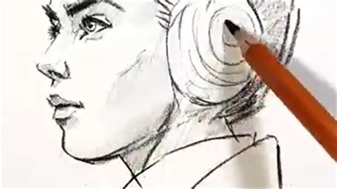 آموزش طراحی نیمرخ یک دختر با هدفون نماشا