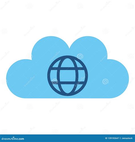 Cloud Computing Sphere Symbol Stock Vector Illustration Of Internet White 139192647
