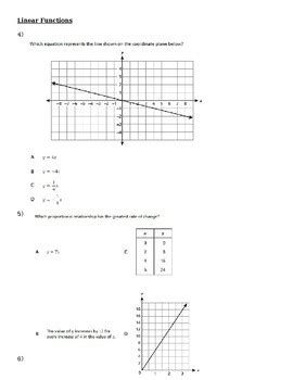 Assessment Type Questions Functions Linear Equations By SHELLY FISHER