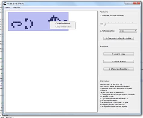 Programme Jeu De La Vie Automate Cellulaire Développé En C Qt