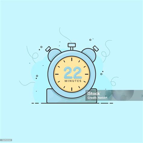 22 분 알람 시계 타이머 스톱워치 벡터 시간 기호 22 분 벡터 아이콘 평면 그림 분침에 대한 스톡 벡터 아트 및 기타 이미지 분침 0명 디자인 Istock