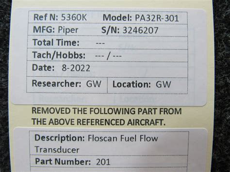 201 Floscan Fuel Flow Transducer