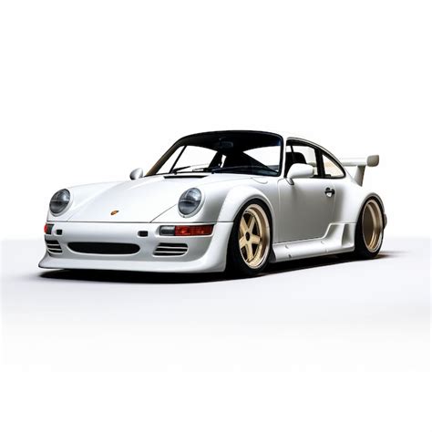 Premium Ai Image Illustration Of 90s Porsche On White Background