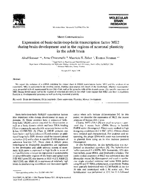 Pdf Expression Of Basic Helix Loop Helix Transcription Factors In Explant Hematopoietic