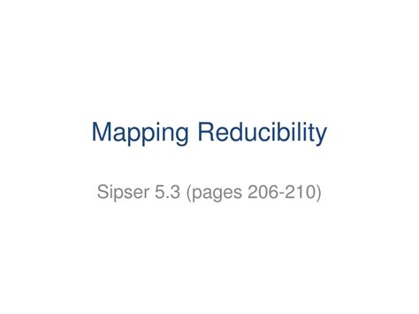 Ppt Mapping Reducibility Powerpoint Presentation Free Download Id