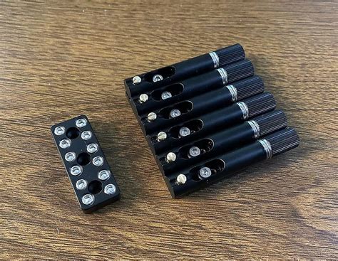 Black 6 String Headless Guitar Bridge With String Nut Reverb