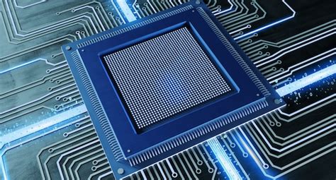 Premium Photo Cpu Processor Chip And Network Connection On Circuit Board D Render