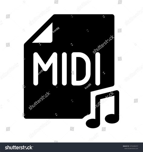 Midi File Format Stock Vector Royalty Free 1076280257 Shutterstock