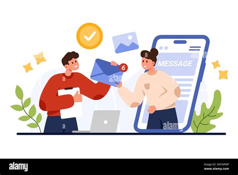 New Email And SMS Notification In Mailbox Mobile App Tiny Girl On
