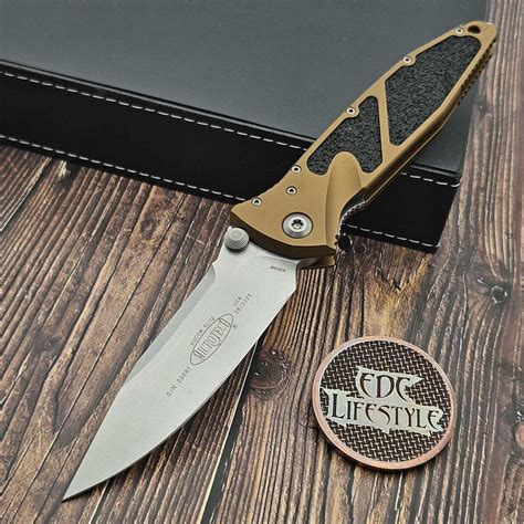 Microtech Socom Elite Manual 160 10ta Tan Single Edge Stonewash