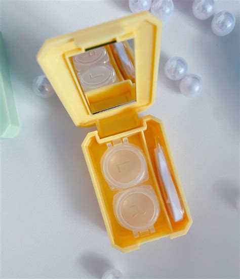 Контейнер для линз / Набор дорожный для глаз / Коробочка Яичница ...