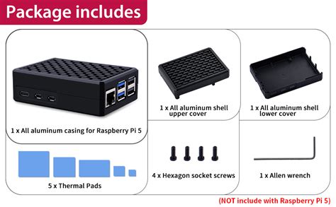 GeeekPi Armor Case V5 For Pi 5 Aluminum Case For Raspberry Pi 5 Amazon Com Au Computers