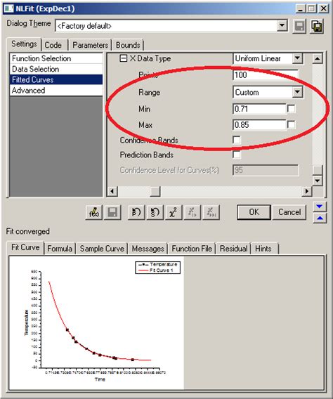 extend plot range of fit in origin deparkes
