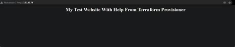 Using Terraform Provisioner To Deploy A Web Server