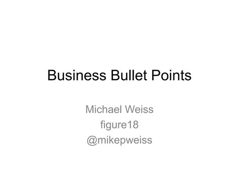 Business Bullet Points Ppt
