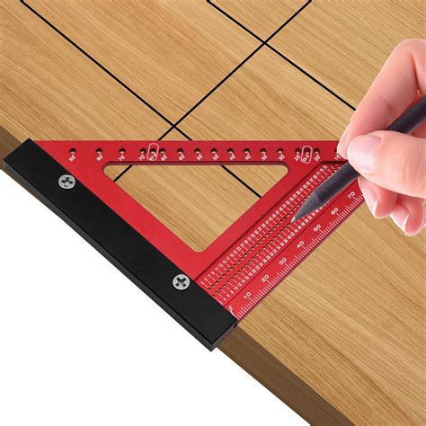 Woodworking Triangle Ruler Hole Angle Ruler Aluminum Alloy Corner Ruler