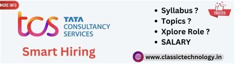 TCS Smart Hiring Syllabus 2023 Tcs Ignite Xplore Assessment Classic Technology