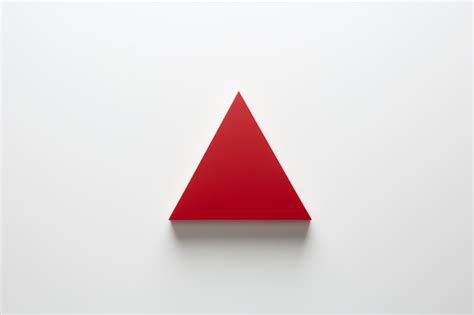 Tiny Red Triangle On A White Backdrop Minimalist Minimalist Background Image Wallpaper Premium