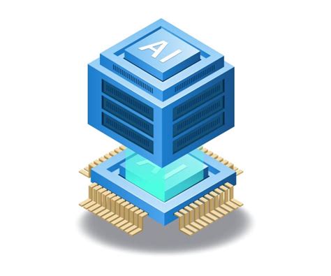 Artificial Intelligence Server Data Management Vector Image