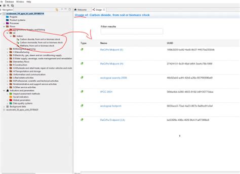 Some Flows Of The Ecoinvent Impact Methods Not Mapped To The Ecoinvent