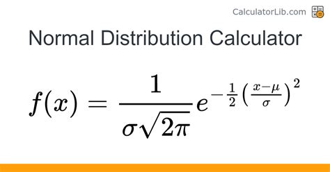 Normal Distribution Calculator Online Calculator