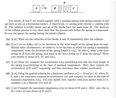 Solved Two Blocks B And C Are Bound Together With A