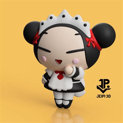 Stl File Pucca Garumaidcharacter 🥷 ・3d Print Model To Download・cults