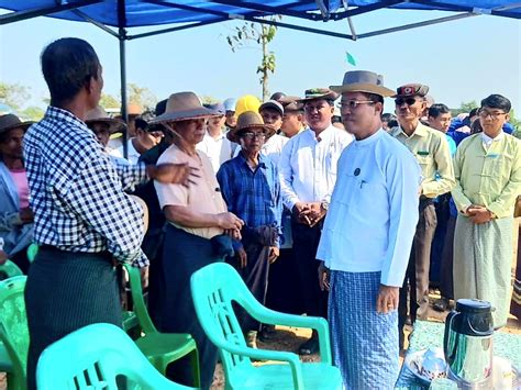 ဧရာဝတီတိုင်းဒေသကြီး အစိုးရအဖွဲ့ဝန်ကြီးချုပ်နှင့်အဖွဲ့ဝင်များ သာပေါင်းမြို့နယ်၊ရေကျနောက်စိုက် ဆင