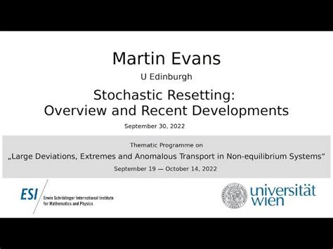 Free Video Stochastic Resetting Overview And Recent Developments From