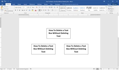 How To Delete Text Box In Word Without Deleting Text Officebeginner