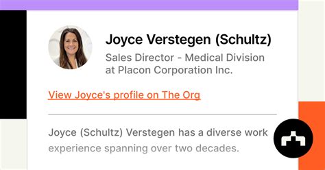 Joyce Verstegen Schultz Sales Director Medical Division At Placon