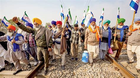 Farmers In Punjab Hold ‘rail Roko Protest