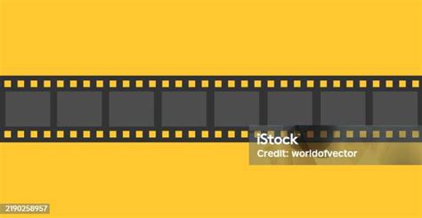 필름 스트립 프레임 배너 시네마 영화제 광고 전단지 포저 초대장 템플릿 선 모양 리본 디자인 요소 플랫 디자인 노란색 배경입니다