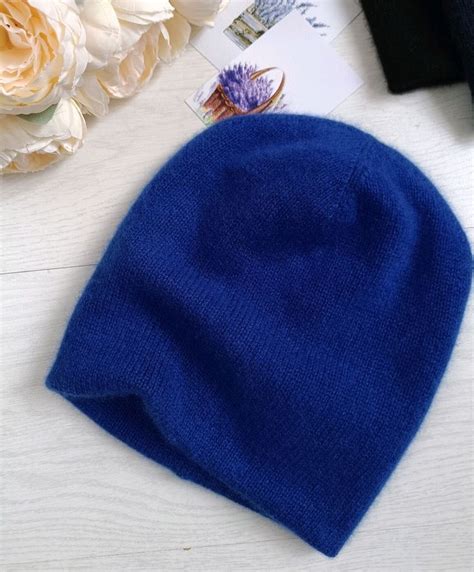 Кашемир 100 Мужская женская двойная шапочка бини в интернет магазине на Ярмарке Мастеров