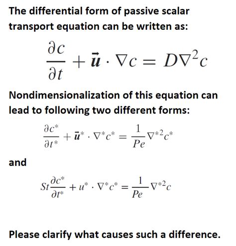 Solved The Differential Form Of Passive Scalar Transport