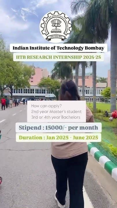 Iit B Internship 2024 2025 Iitbombay Internship Researcherlife