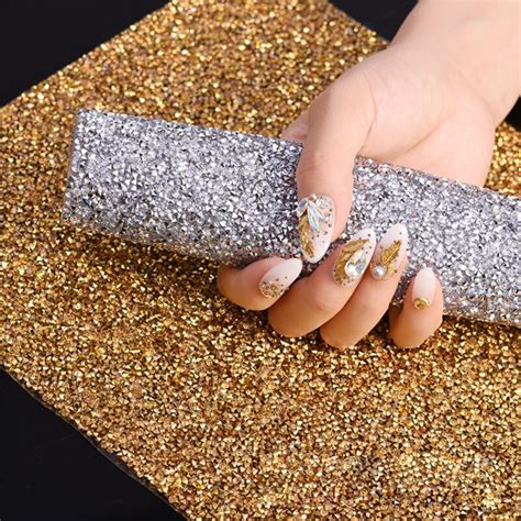 6 soorten shining nail art diamant tafel mat hand grandado