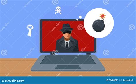 Laptop With Cyber Security Tech Animation Stock Video Video Of Video Safeguard