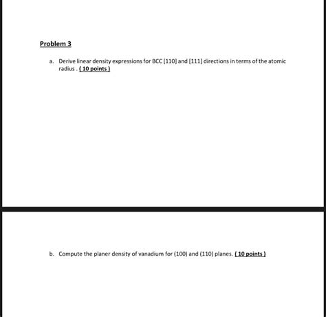Solved Problem 3a ﻿derive Linear Density Expressions For
