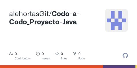 Github Alehortasgitcodo A Codoproyecto Java