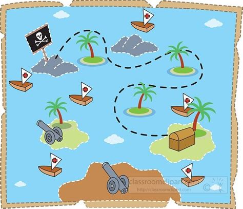 Pirate Clipart Treasure Map Clipart